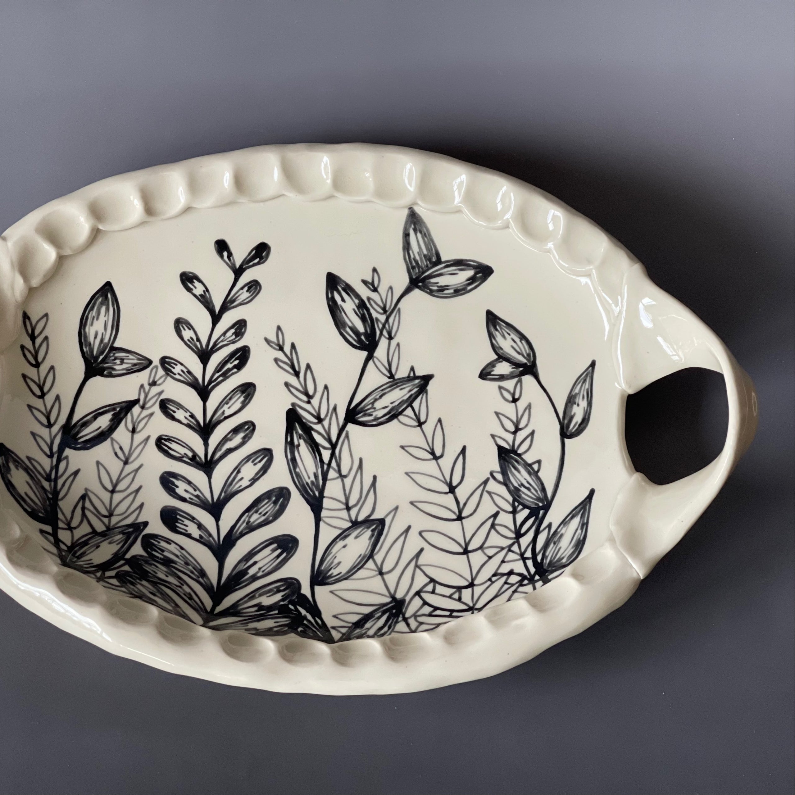 Botanical hand-built tray | jmv ceramics-functional handcrafted pottery ...